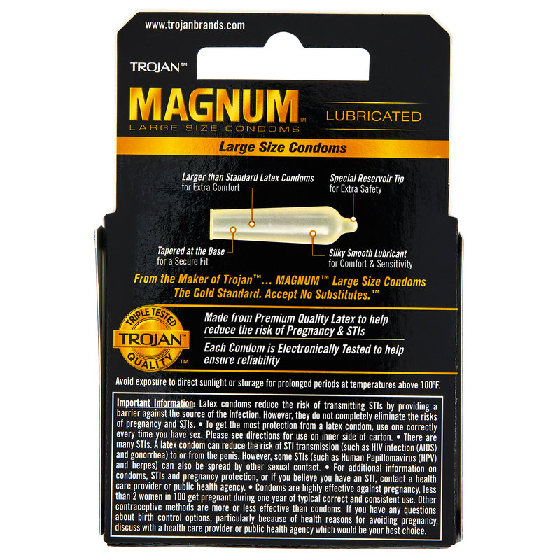 Trojan Magnum Condoms 3ct : Health fast delivery by App or Online