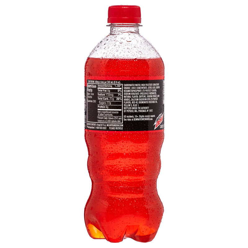 Mountain Dew Code Red 20oz Btl : Drinks fast delivery by App or Online