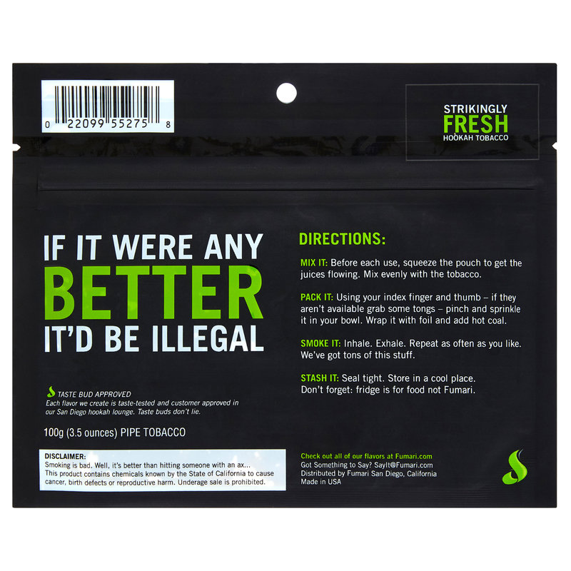 Fumari Lemon Mint Shisha Tobacco 100g : Smoke Shop fast delivery by App ...