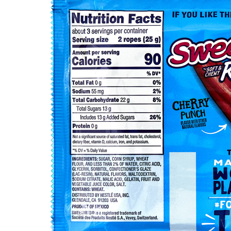 SweeTARTS Tangy Strawberry Ropes 3.5oz : Snacks fast delivery by App or ...