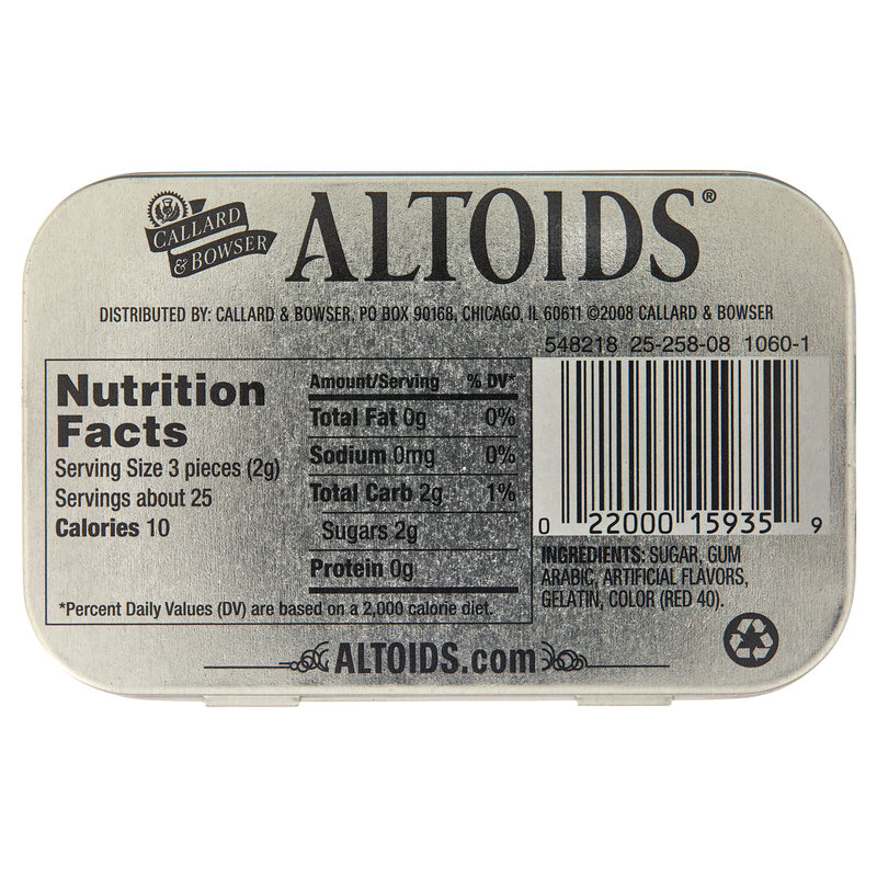 Altoids Cinnamon Mints 1.76oz : Snacks fast delivery by App or Online