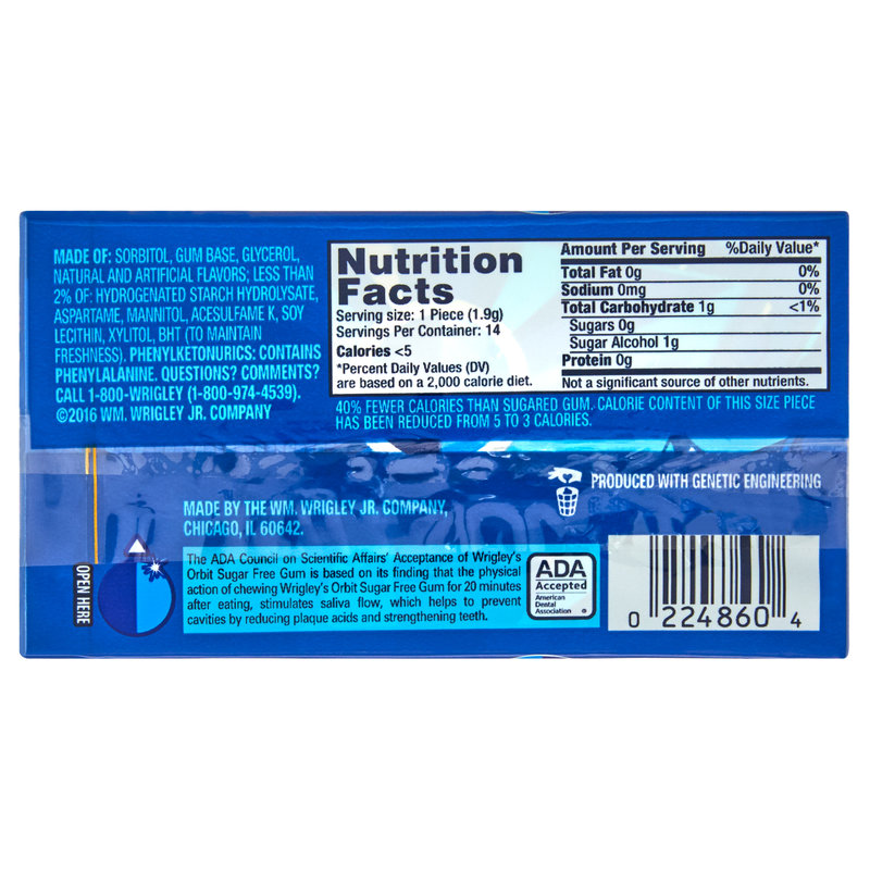 Orbit Peppermint Gum 14ct : Snacks fast delivery by App or Online