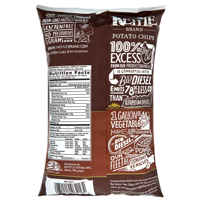 Kettle Brand Sea Salt Potato Chips 13oz : Snacks fast delivery by App ...