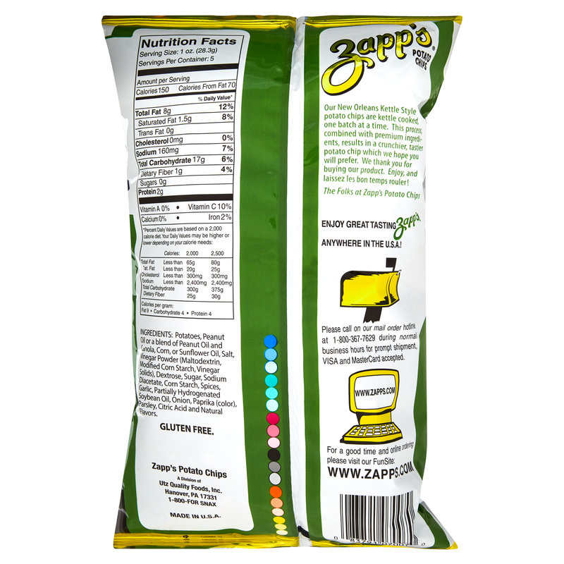 Zapp's Cajun Dill Gator-tators Potato Chips 5oz : Snacks fast delivery ...
