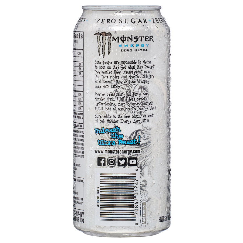Monster Energy Zero Ultra 16oz Can : Drinks fast delivery by App or Online