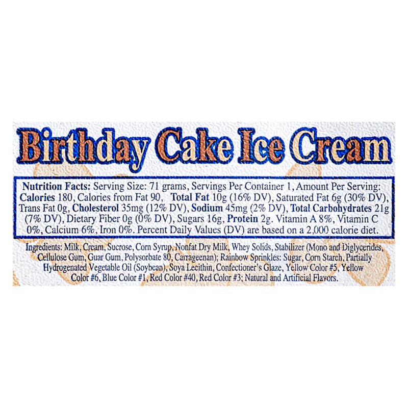 Mini Melts Birthday Cake Ice Cream Cup 2.5oz : Ice Cream fast delivery ...