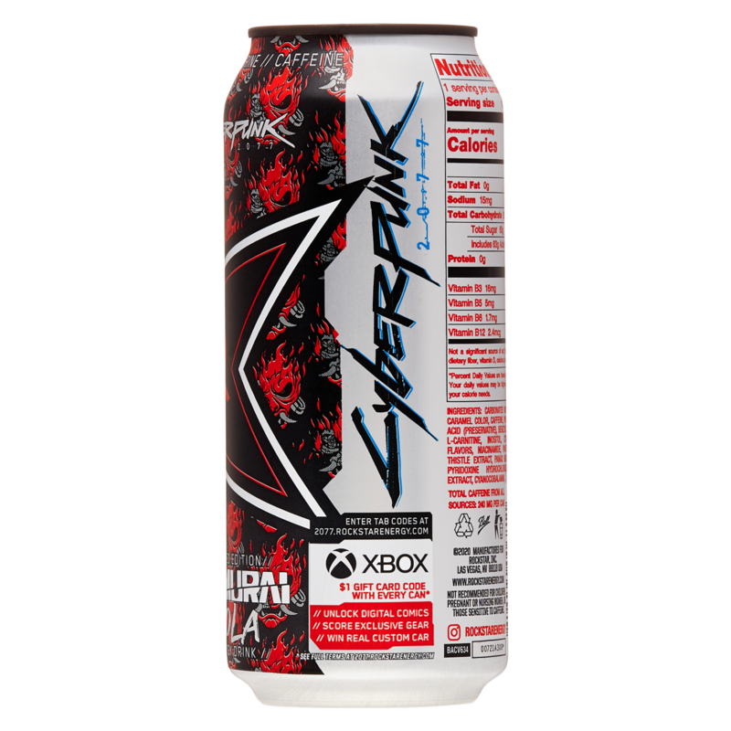 Rockstar Cyberpunk Samurai Cola 16oz Can : Drinks fast delivery by App ...