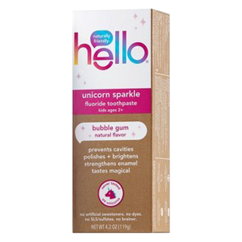 Hello Kids Unicorn Sparkle Fluoride Toothpaste 4.2oz : Bath & Beauty ...