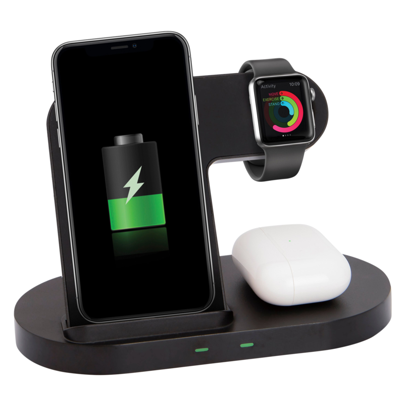 Chargeworx 4-in-1 Multi-Charging Stand Black : Home & Office fast ...