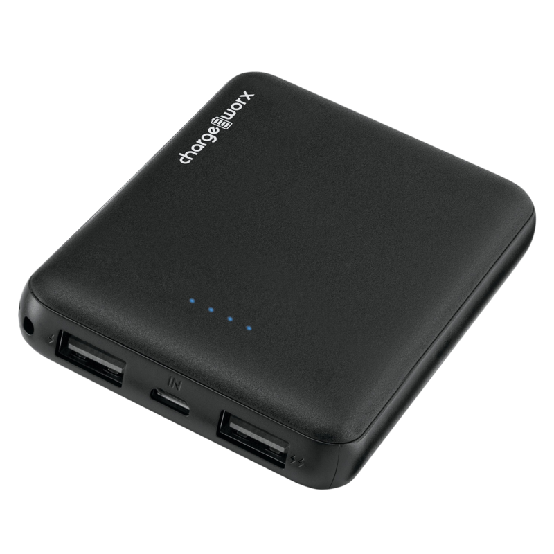 Chargeworx Dual Usb Power Bank 5000mah Black Home And Office Fast Delivery By App Or Online
