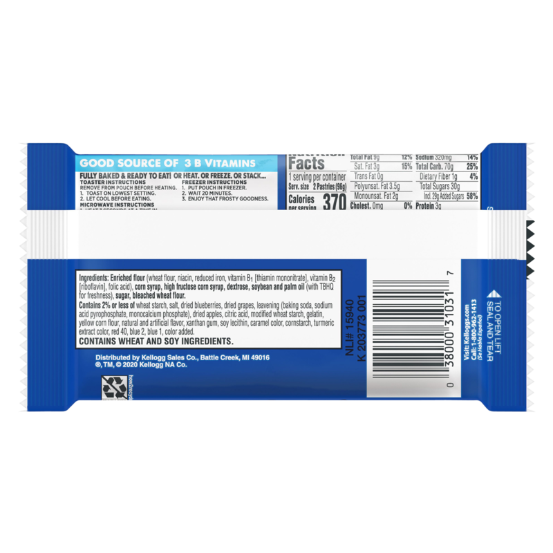 Pop-Tarts Frosted Blueberry Breakfast Toaster Pastries 2ct : Snacks ...