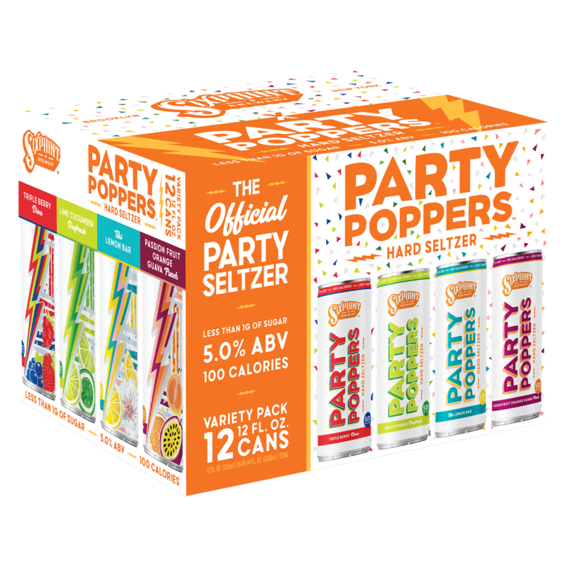Sixpoint Party Poppers Seltzer Variety 12pk 12oz Can 5.0% ABV : Alcohol ...