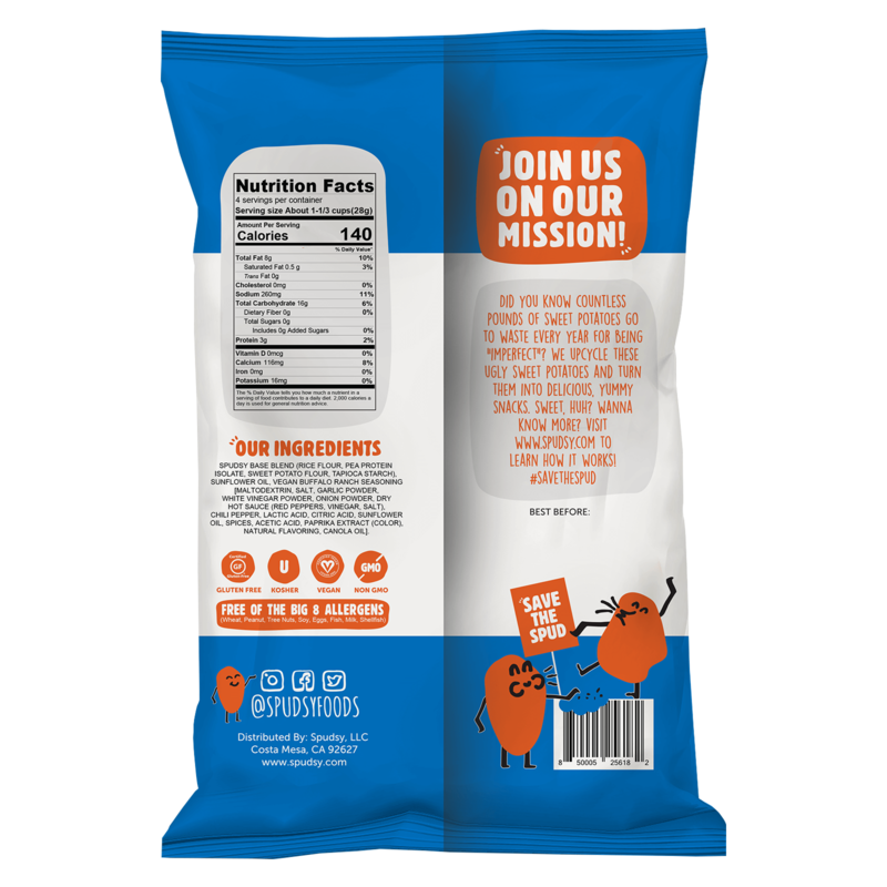 Spudsy Vegan Spicy Buffalo Ranch Sweet Potato Puffs 4oz : Snacks fast ...
