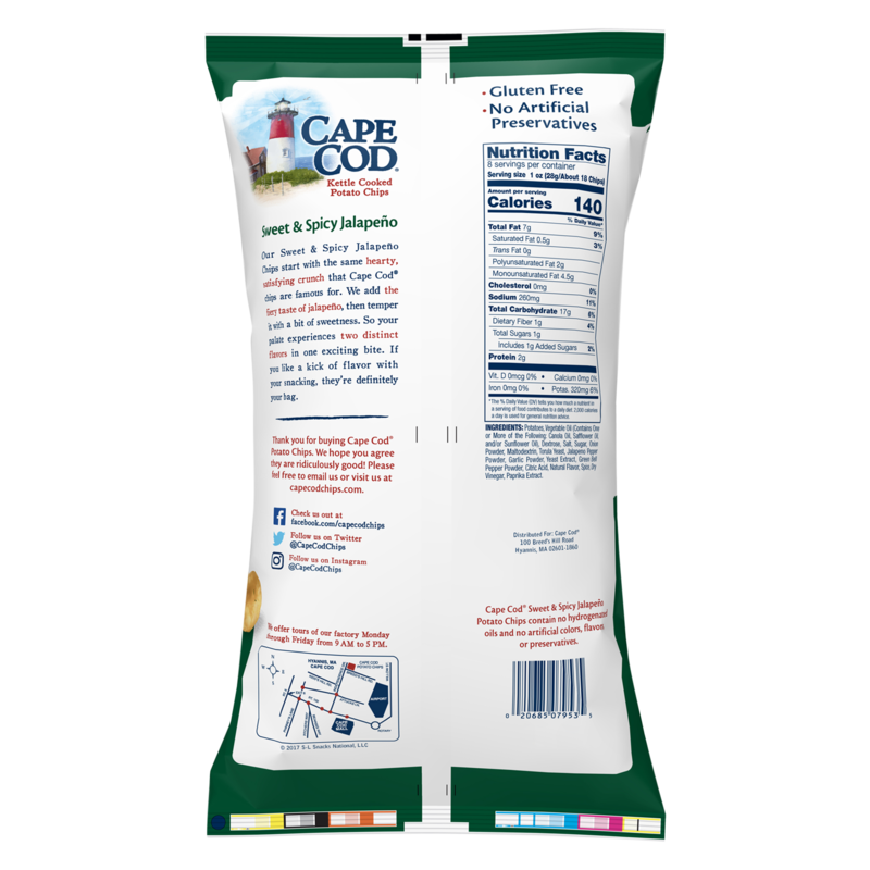 Cape Cod Sweet & Spicy Jalapeno Kettle Cooked Potato Chips 8oz : Snacks ...