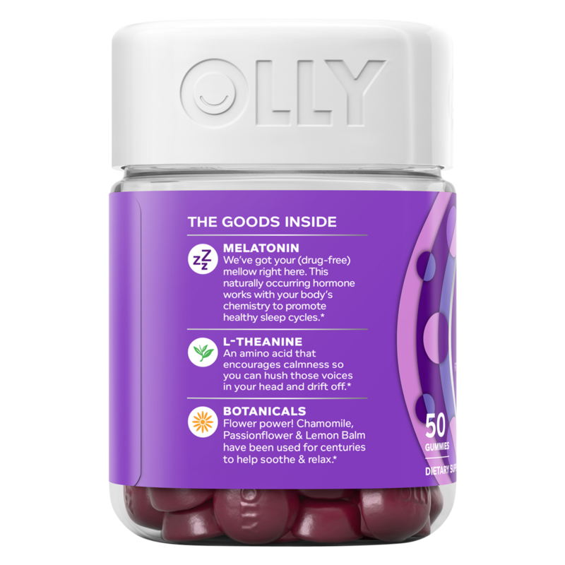 OLLY Melatonin Sleep Gummies Blackberry Zen 3mg 50ct : Health fast ...