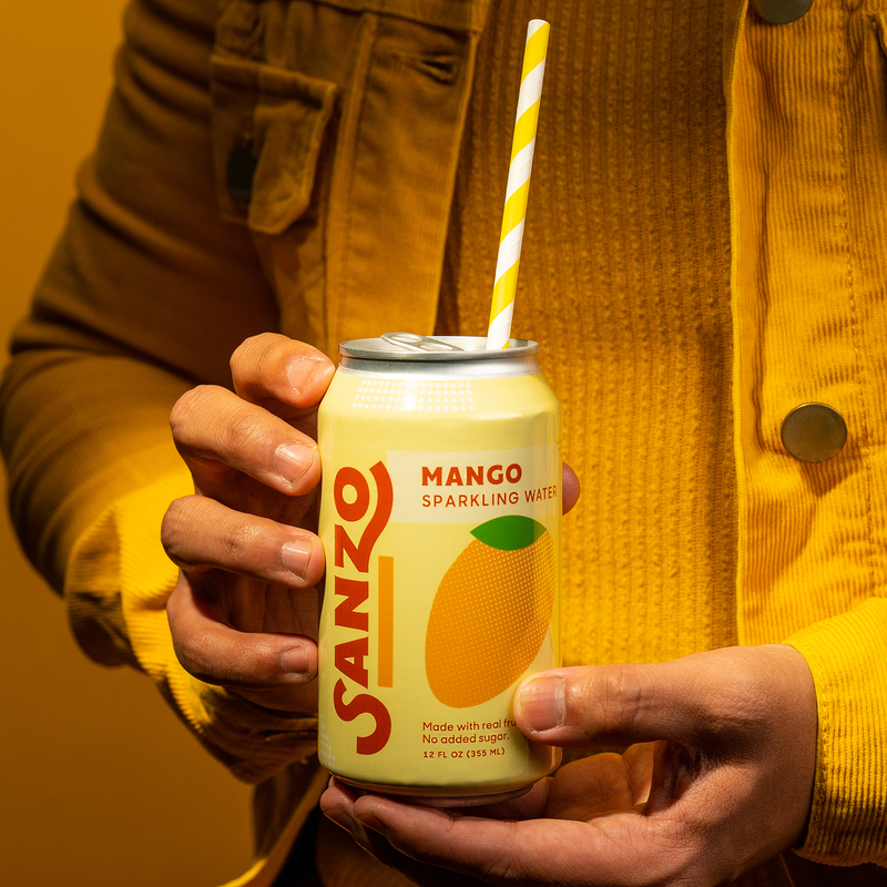Sanzo Mango Sparkling Water 12oz : Drinks fast delivery by App or Online