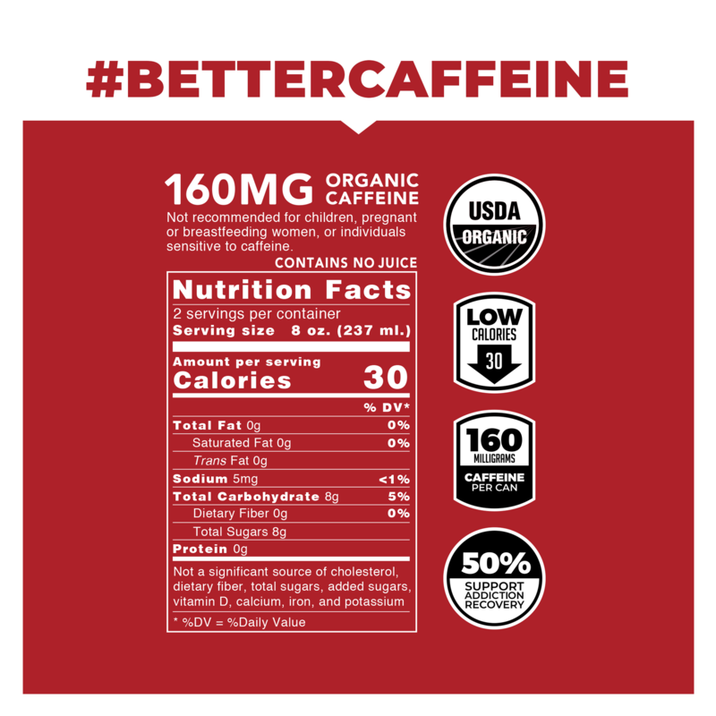 CLEAN Cause Raspberry Organic Sparkling Yerba Maté : Drinks fast ...