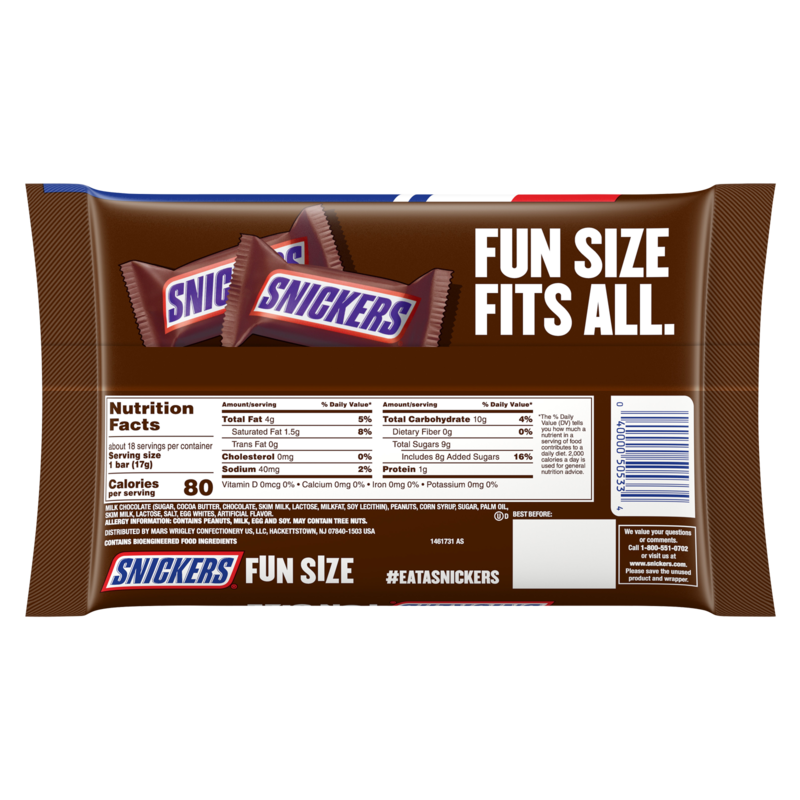 Snickers Fun Size Candy Bars 10.59oz : Snacks fast delivery by App or ...