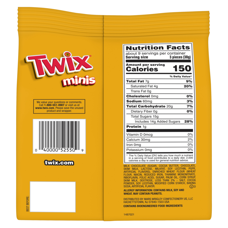 Twix Caramel Minis 9.7oz : Snacks fast delivery by App or Online