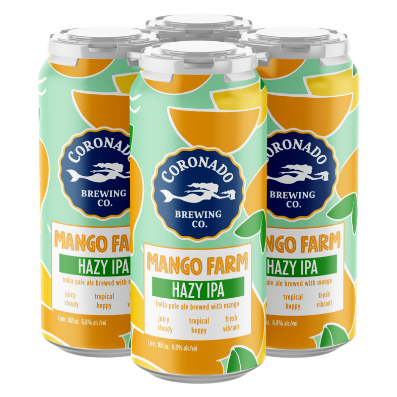Coronado Brewing Mango Farm Hazy IPA 4pk 16oz Can 6.8% ABV : Alcohol ...