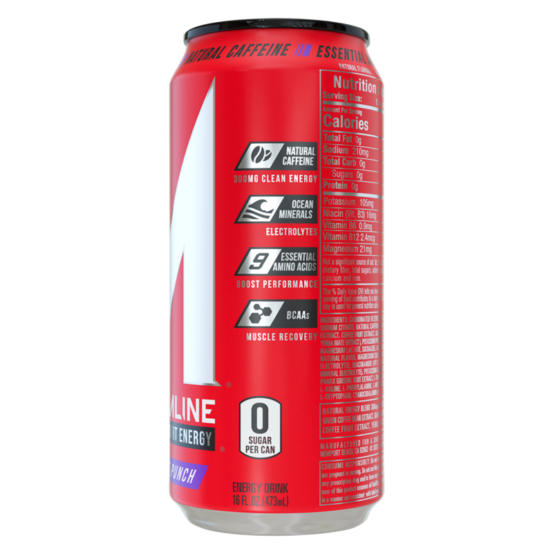 ASHOC Fruit Punch Smart Energy Drink 16oz Can : Drinks fast delivery by ...
