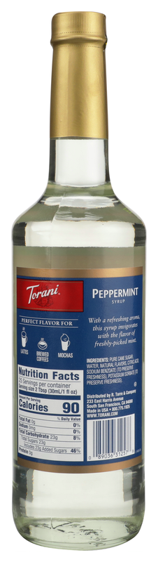 Torani Peppermint Syrup 750ml : Drinks fast delivery by App or Online