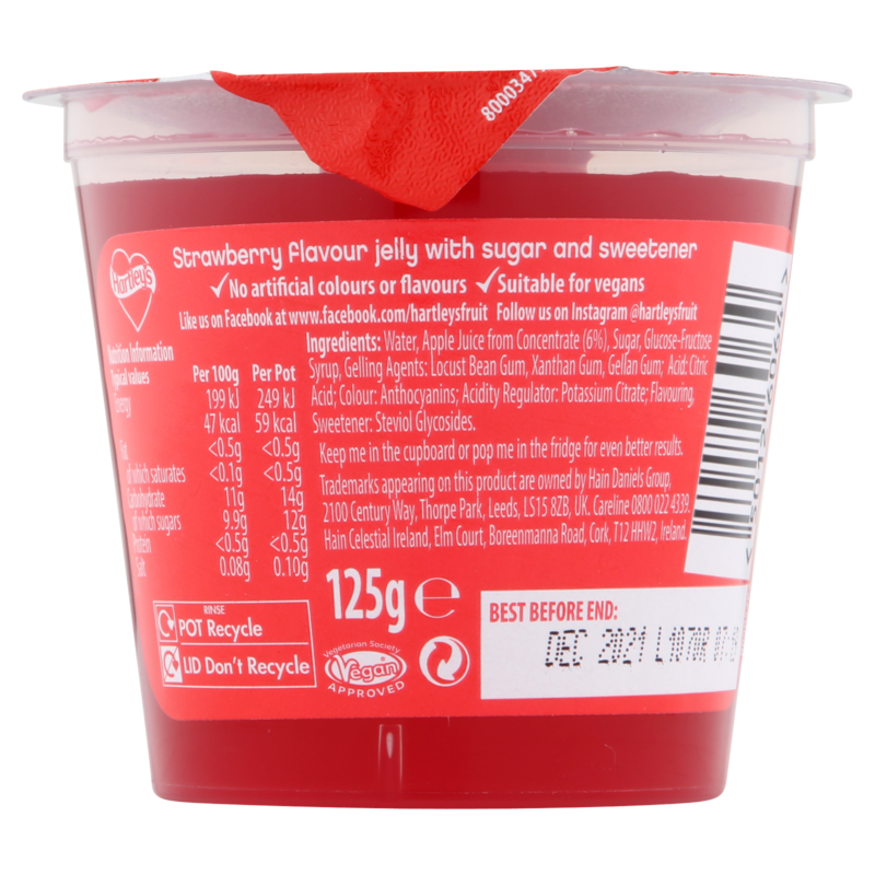 Hartley's Strawberry Jelly, 125g : Snacks fast delivery by App or Online