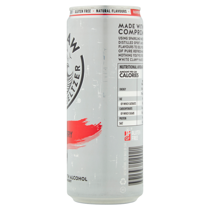 White Claw Raspberry Hard Seltzer, 330ml : Alcohol fast delivery by App ...