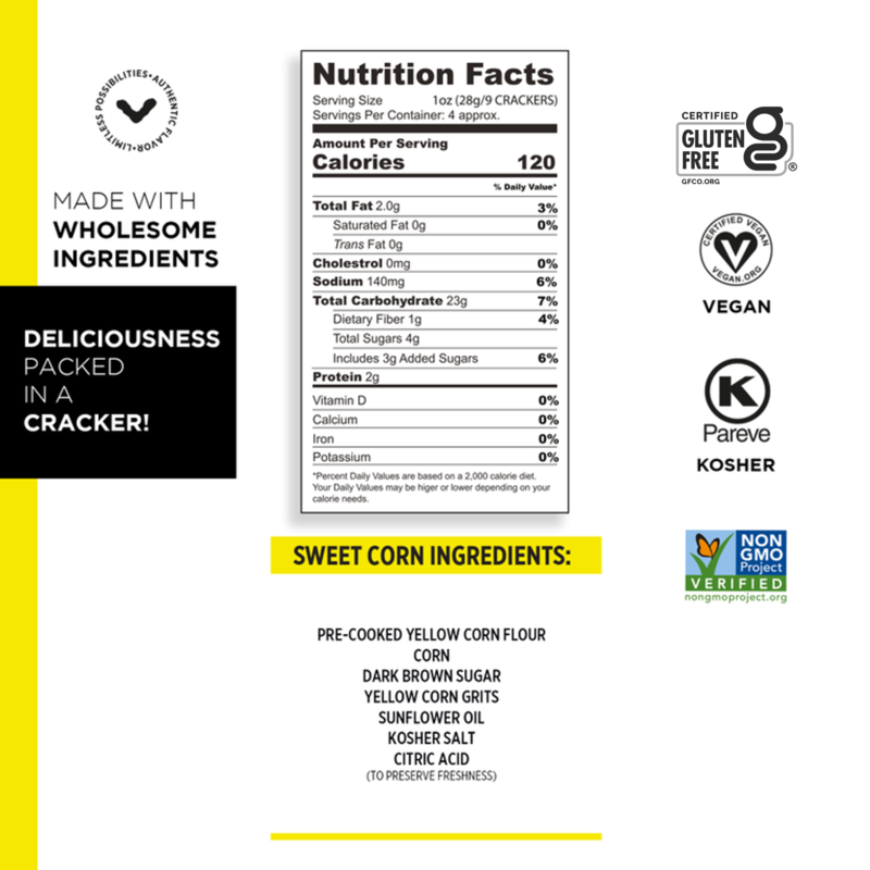 Craize Sweet Corn Toasted Corn Crackers 4oz : Snacks fast delivery by ...