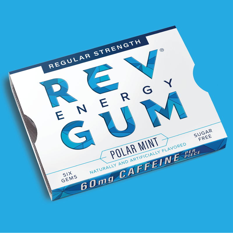 REV ENERGY GUM Polar Mint Regular Strength 6ct Delivered In Minutes REV ENERGY GUM Polar Mint Regular Strength 6ct Delivered In Minutes