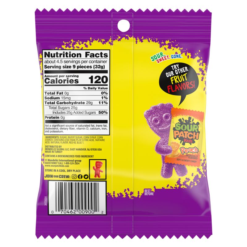 Sour Patch Kids Grape Soft & Chewy Candy 5.06oz : Snacks fast delivery ...