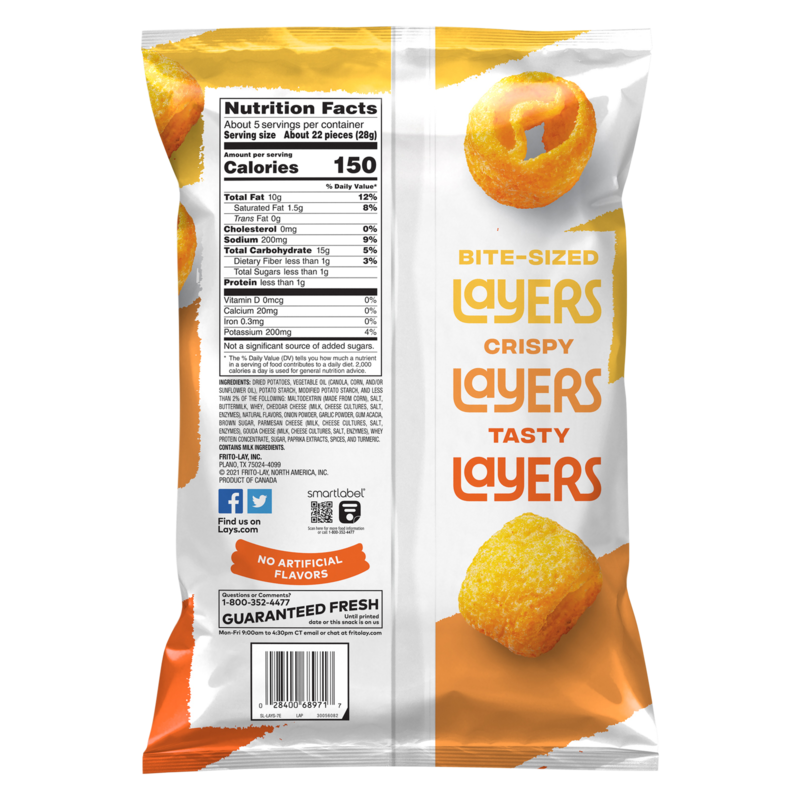 Lay's Layers Three Cheese 4.75oz : Snacks fast delivery by App or Online