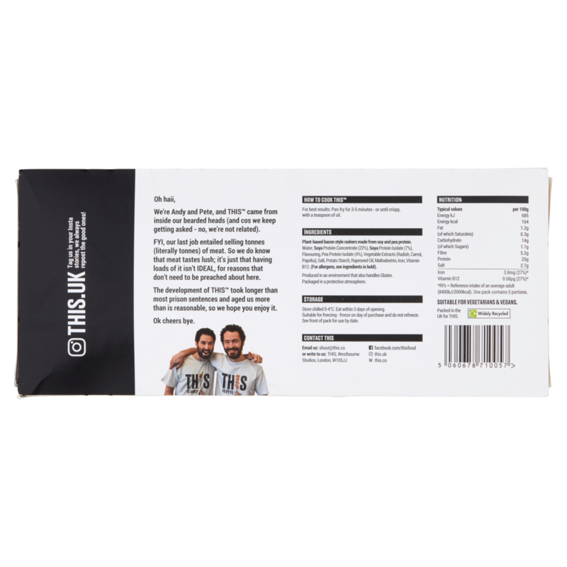 THIS Isn't Bacon Plant-Based Rashers, 120g : Meat & Fish fast delivery ...
