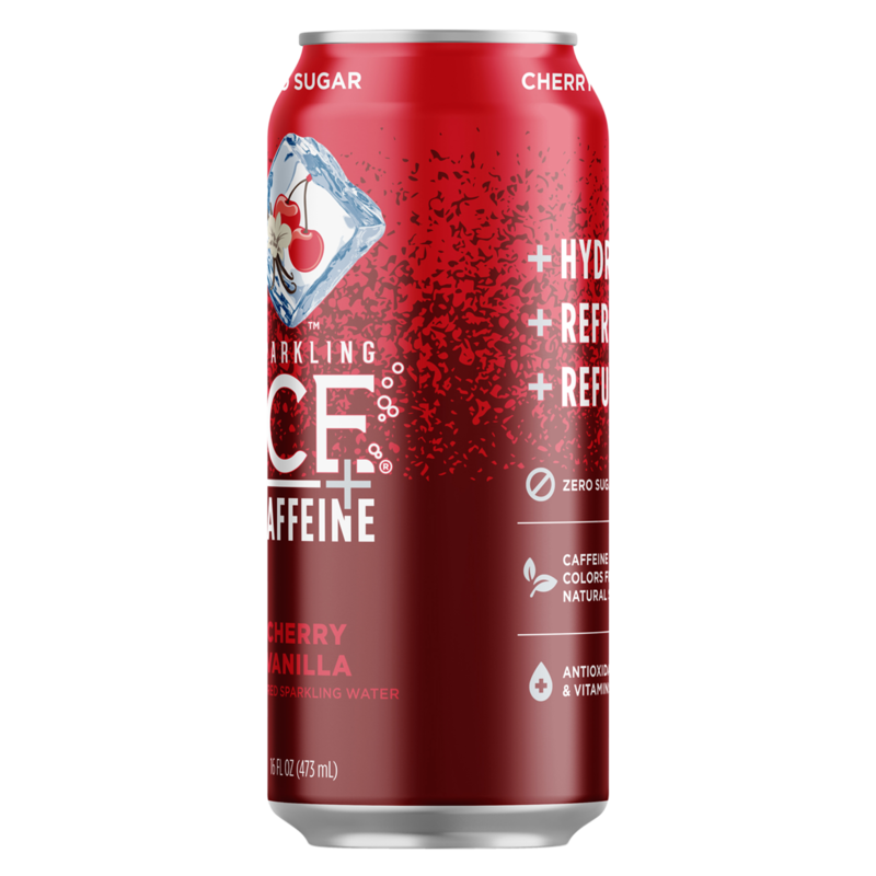 Sparkling Ice Cherry Vanilla Sparkling Water + Caffeine 16oz Can : Drinks fast delivery by App ...