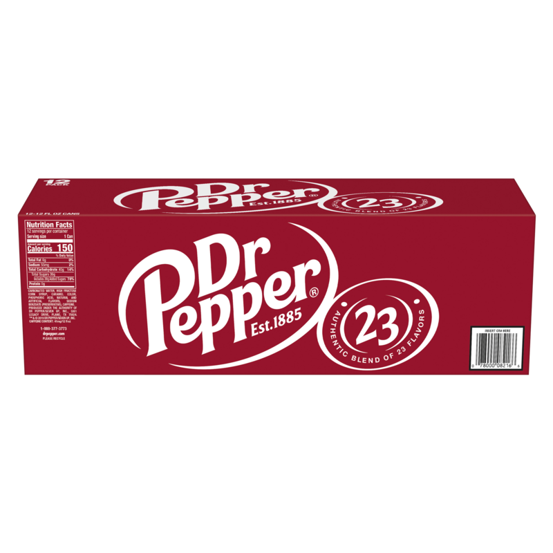 Dr Pepper 12pk 12oz Can : Drinks fast delivery by App or Online