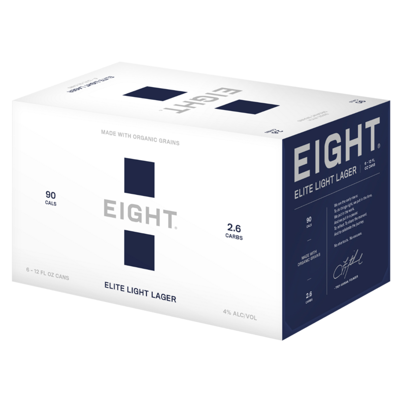 EIGHT Elite Light Lager 6pk 12oz Can 4.0% ABV : Alcohol fast delivery ...