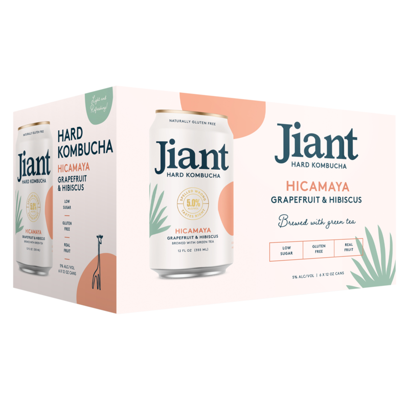 Jiant Hard Kombucha Hicamaya Grapefruit & Hibiscus (6PKC 12 OZ ...