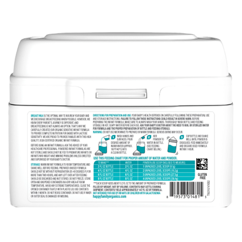 Happy Baby Organic Infant Formula Sensitive Stage 1 (0-12 months) 21oz ...