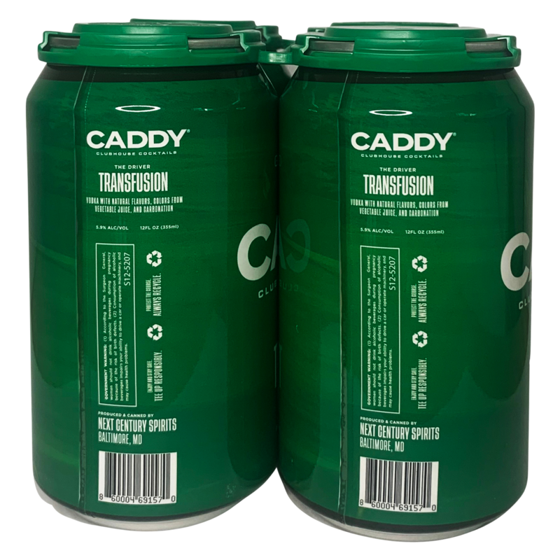 Caddy Clubhouse Cocktails Transfusion 4pk 12oz Can 5.9% ABV : Alcohol ...