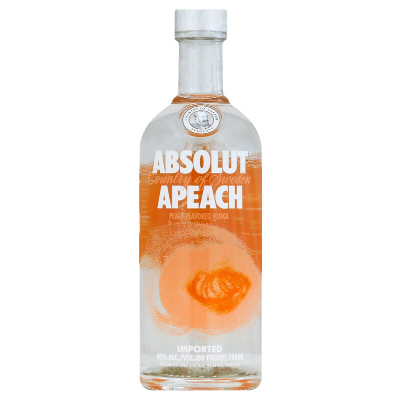 Absolut Peach Vodka 750ml : Alcohol fast delivery by App or Online