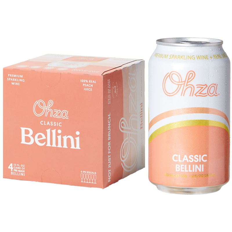 Ohza Classic Bellini 4pk 12oz Can : Alcohol fast delivery by App or Online
