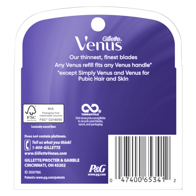 Gillette Venus Deluxe Smooth Swirl Razor Refill Cartridges 4ct : Bath ...