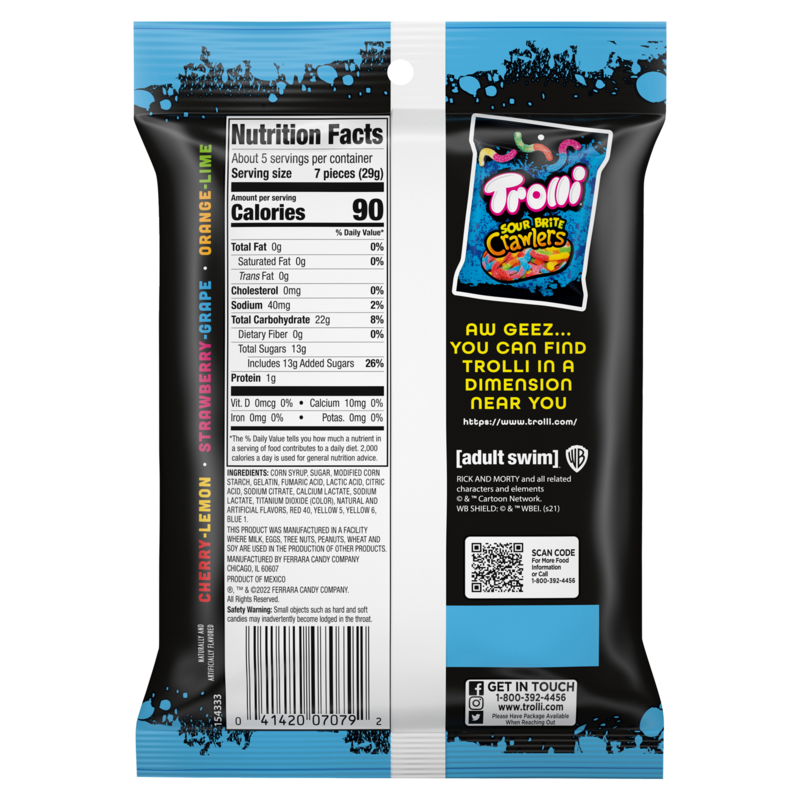 Trolli Original Sour Brite Crawlers Limited Edition 5oz : Snacks fast ...