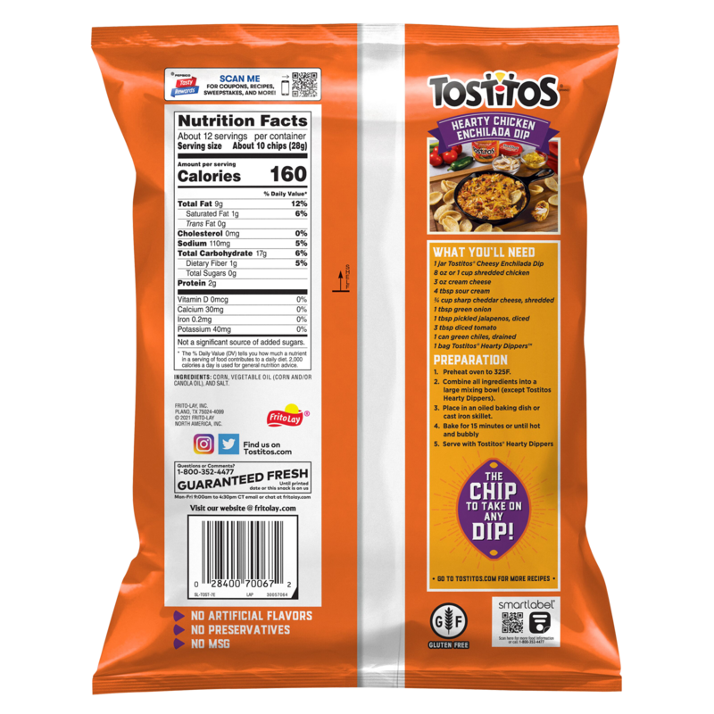 Tostitos Hearty Dippers Tortilla Chips 11.5oz : Snacks fast delivery by ...