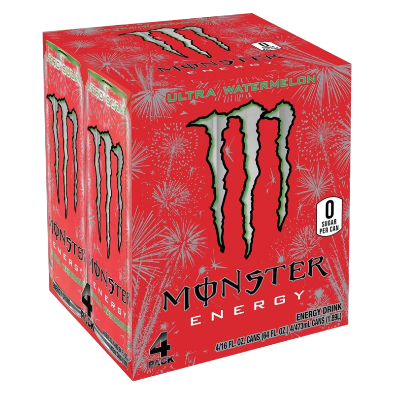 Monster Ultra Watermelon 4pk : Drinks fast delivery by App or Online