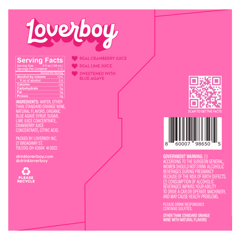 Loverboy Cosmopolitan 4pk 250ml Can 12.0% ABV : Alcohol fast delivery ...