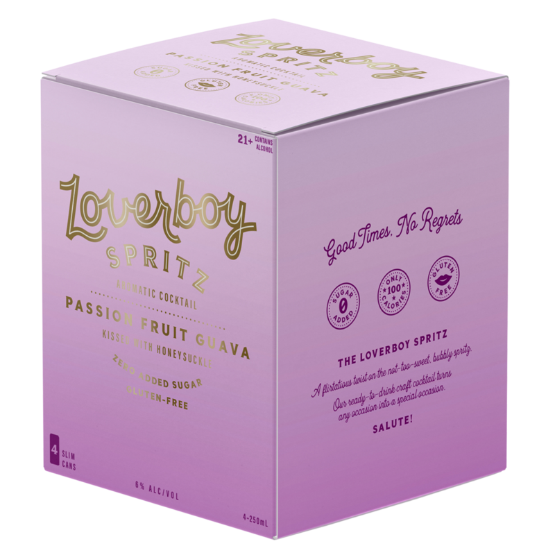 Loverboy Passionfruit Guava Spritz 4pk 250ml Can 6.0% ABV : Alcohol ...