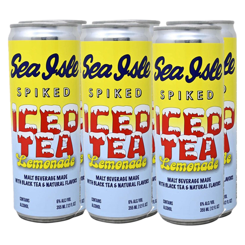 Sea Isle Spiked Ice Tea Lemonade 6pk 12oz Cans 6.0% ABV : Alcohol fast ...