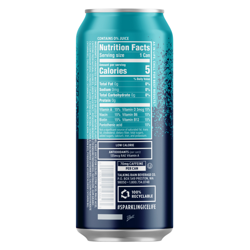Sparkling Ice Blue Raspberry + Caffeine 16oz Can : Drinks fast delivery ...